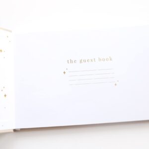 Guest Book: Beautiful Keepsake for Life’s Special Events - Sign In Book for Wedding Reception, Baby Shower, Funeral and Vacation Home - 100 Pages, Ribbon Bookmark and Gold Foil