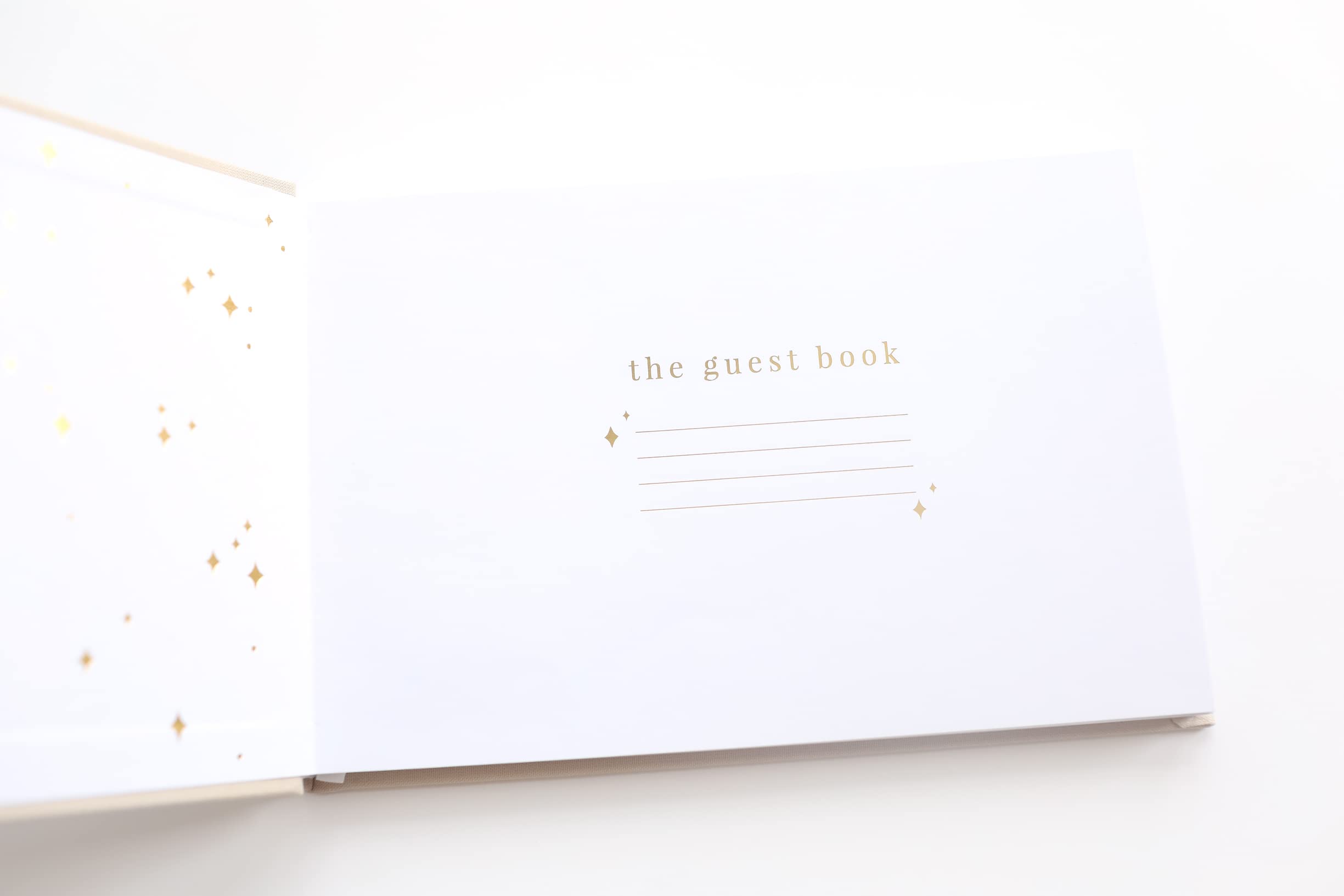 Guest Book: Beautiful Keepsake for Life’s Special Events - Sign In Book for Wedding Reception, Baby Shower, Funeral and Vacation Home - 100 Pages, Ribbon Bookmark and Gold Foil