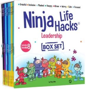 ninja life hacks leadership 8 book box set (books 17-24: focused, calm, brave, compassionate, masked, inclusive, grateful, hangry)