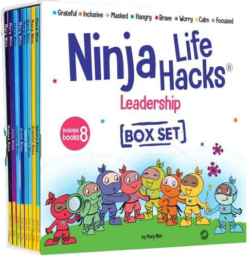 Ninja Life Hacks Leadership 8 Book Box Set (Books 17-24: Focused, Calm, Brave, Compassionate, Masked, Inclusive, Grateful, Hangry)