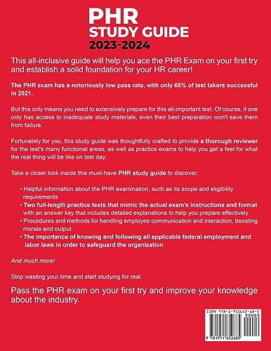 PHR Study Guide 2023-2024: Review Book With 350 Practice Questions and Answer Explanations for the Professional in Human Resources Certification