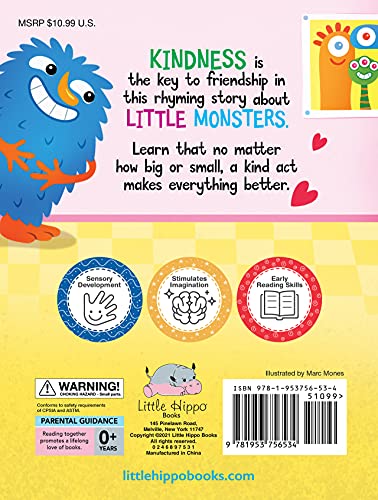 Kindness Monster - Silicone Touch and Feel Board Book - Sensory Board Book