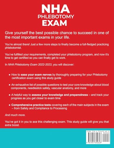 NHA Phlebotomy Exam 2022-2023: Study Guide with 400 Practice Questions and Answers for National Healthcareer Association Certified Phlebotomy Technician Examination