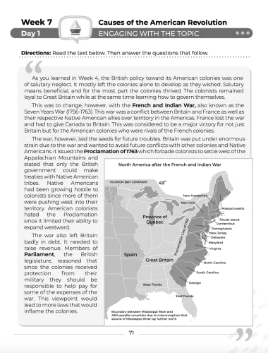 7th Grade Social Studies: Daily Practice Workbook | 20 Weeks of Fun Activities | History | Government | Geography | Economics | + Video Explanations for Each Question (Social Studies by ArgoPrep)