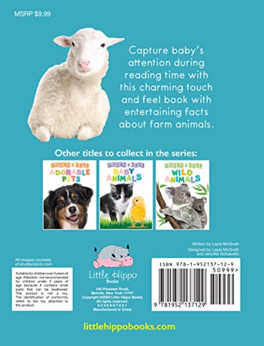 Touch and Feel Farm Animals - Novelty Book - Children's Board Book - Interactive Fun Child's Book