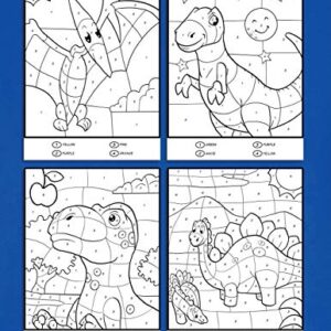 Dinosaur Color By Numbers: Coloring Book for Kids Ages 4-8