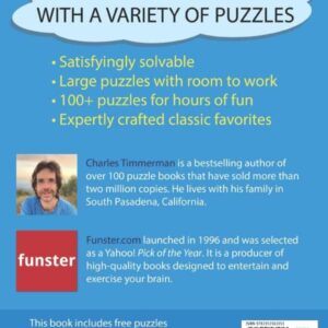 Funster Healthy Brain Activity Book - Large Print Easy Puzzles for Adults: 100+ Puzzles: Word Search, Sudoku, Crosswords, and much more