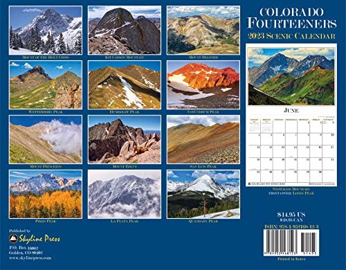 Colorado Fourteeners 2023 Deluxe Wall Calendar