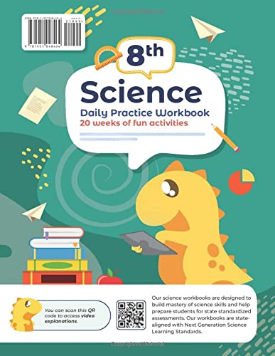 8th Grade Science: Daily Practice Workbook | 20 Weeks of Fun Activities (Physical, Life, Earth and Space Science, Engineering | Video Explanations Included | 200+ Pages Workbook)