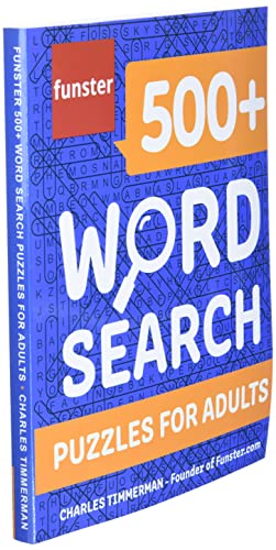 Funster 500+ Word Search Puzzles for Adults: Word Search Book for Adults with a Huge Supply of Puzzles