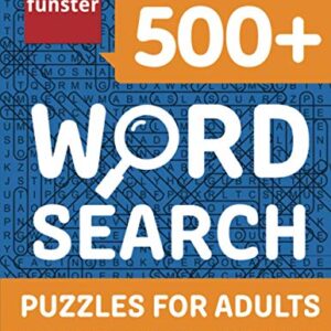 Funster 500+ Word Search Puzzles for Adults: Word Search Book for Adults with a Huge Supply of Puzzles