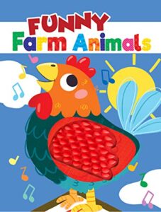 funny farm animals - silicone touch and feel board book - sensory board book