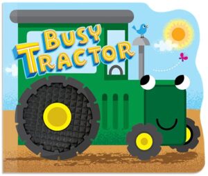 busy tractor - touch and feel board book - sensory board book