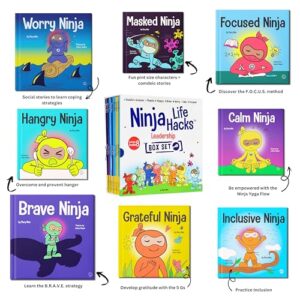 Ninja Life Hacks Leadership 8 Book Box Set (Books 17-24: Focused, Calm, Brave, Compassionate, Masked, Inclusive, Grateful, Hangry)