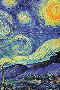 van gogh: starry night painting, hardcover journal writing notebook diary with dotted grid, lined, blank, vintage paper style pages (decorative notebooks)