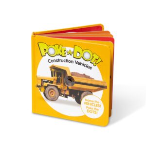 melissa & doug children’s book – poke-a-dot: construction vehicles (board book with buttons to pop)