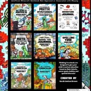 Writing Time Workbook - Creative Writing Prompts & Vocabulary Building Exercises - Number Games and Comics: Fun-Schooling with Minecraft - 3rd, 4th, ... Homeschooling Workbooks by Thinking Tree)