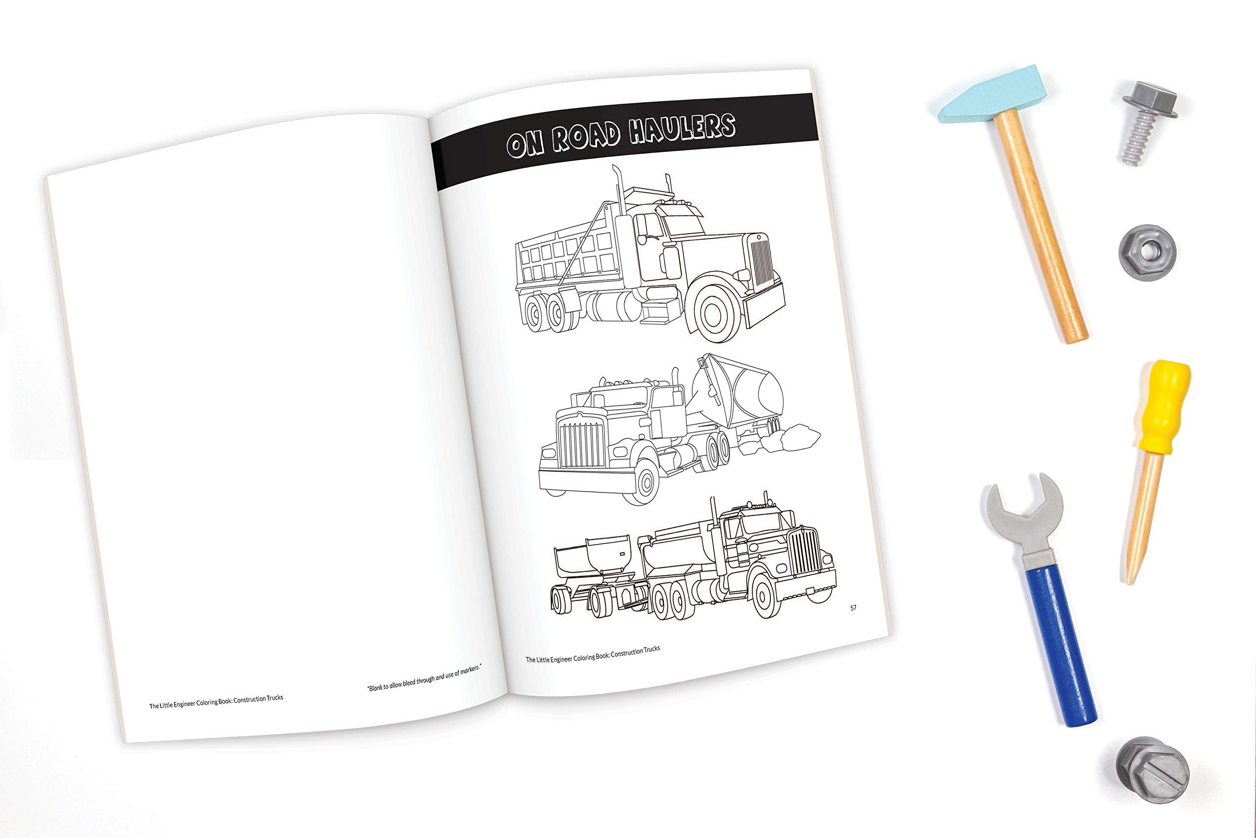 The Little Engineer Coloring Book - Construction Trucks: Fun and Educational Construction Truck Coloring Book for Preschool and Elementary Children