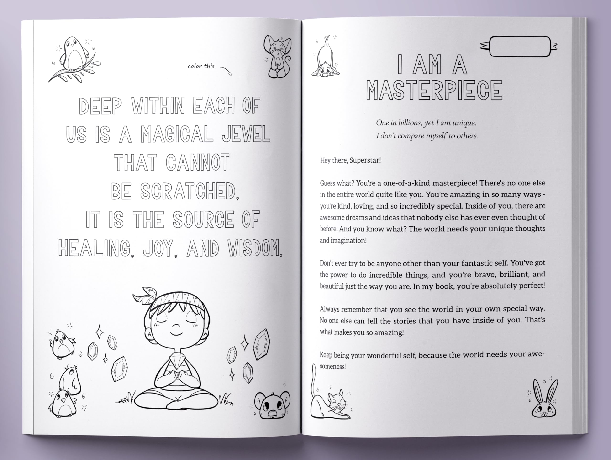 Mindful Affirmations and Activities: A Kid’s guide with 50 Positive Mantras and Activities to Manage Emotions, Grow Mindful, Strong and Confident (Hey Girl!)