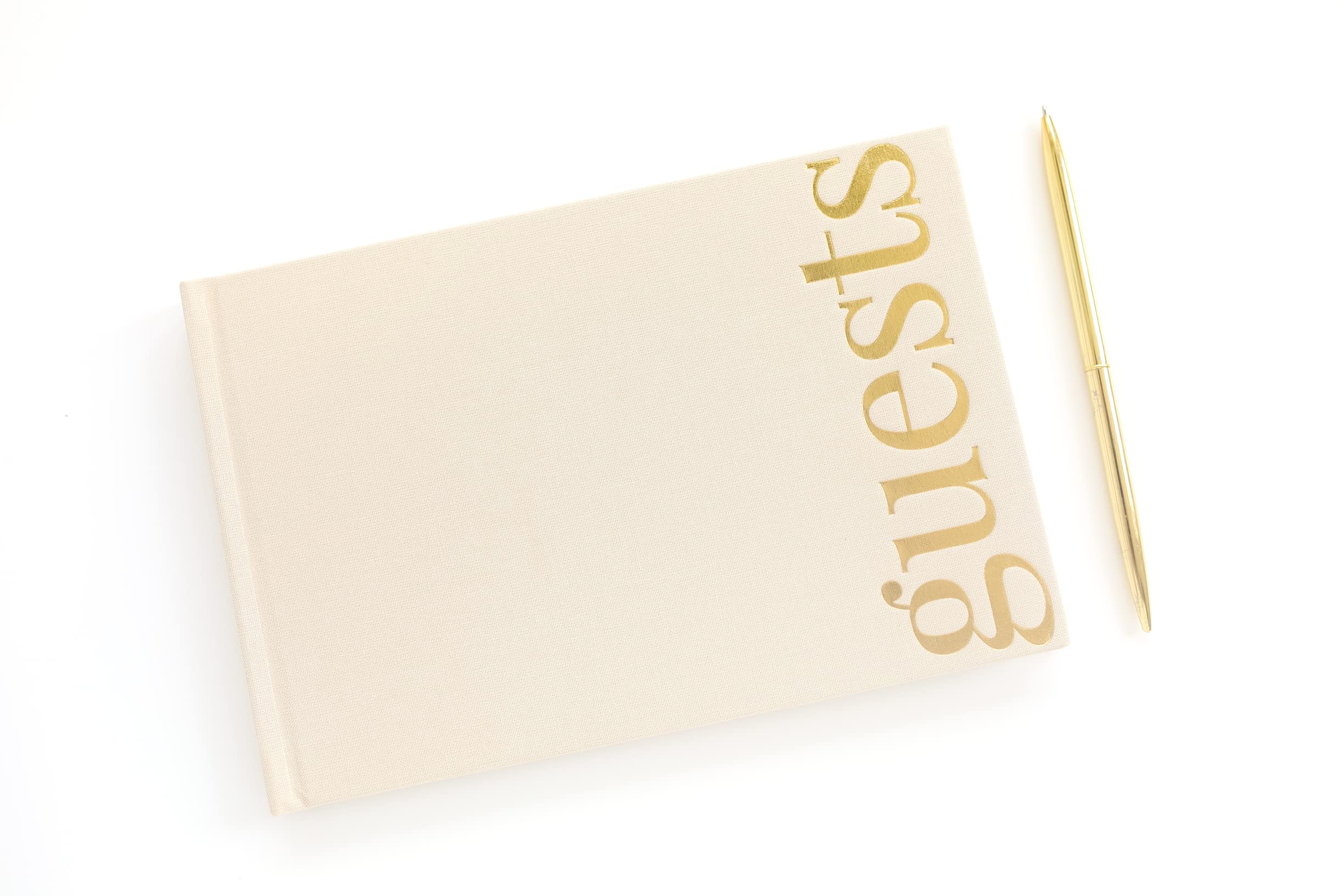 Guest Book: Beautiful Keepsake for Life’s Special Events - Sign In Book for Wedding Reception, Baby Shower, Funeral and Vacation Home - 100 Pages, Ribbon Bookmark and Gold Foil