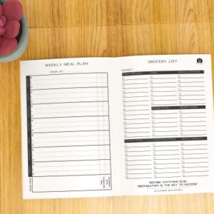 Graceful By Design's Weekly Meal Planner and Grocery List Notebook