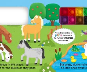 Farm Counting Adventure - Children's Touch and Pop Board Book with Fidget Pop Toy