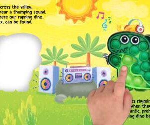 POPasaurus - Children's Touch and Pop Board Book with Fidget Pop Toy