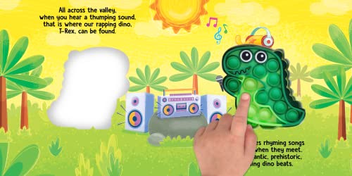 POPasaurus - Children's Touch and Pop Board Book with Fidget Pop Toy