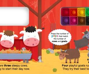 Farm Counting Adventure - Children's Touch and Pop Board Book with Fidget Pop Toy