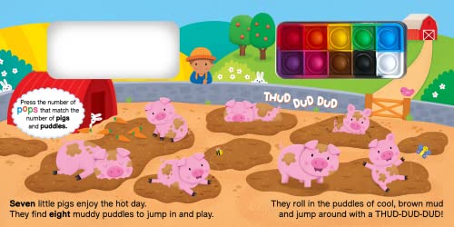 Farm Counting Adventure - Children's Touch and Pop Board Book with Fidget Pop Toy