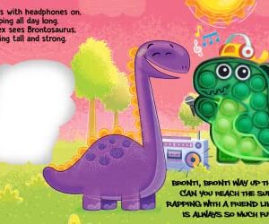 POPasaurus - Children's Touch and Pop Board Book with Fidget Pop Toy