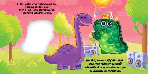 POPasaurus - Children's Touch and Pop Board Book with Fidget Pop Toy