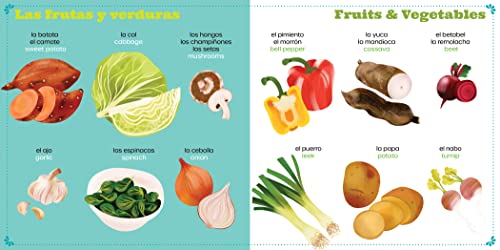 Tons of Palabras: Comida: An English & Spanish Book for kids to help them learn how words from those languages can be used each day.