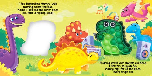 POPasaurus - Children's Touch and Pop Board Book with Fidget Pop Toy