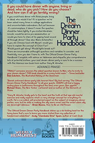 The Official Dream Dinner Party Handbook: If you could have dinner with anyone, living or dead, who do you pick? How do you choose? And how can it all go terribly wrong?