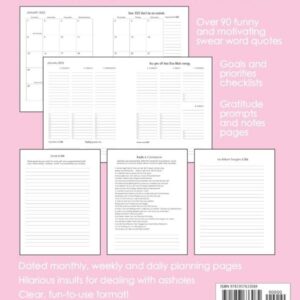 Fuck It Funny Planner 2023: Swearing Calendar With Motivational Quotes, Weekly Daily Monthly Agendas, Goals, Notes, To Do Lists