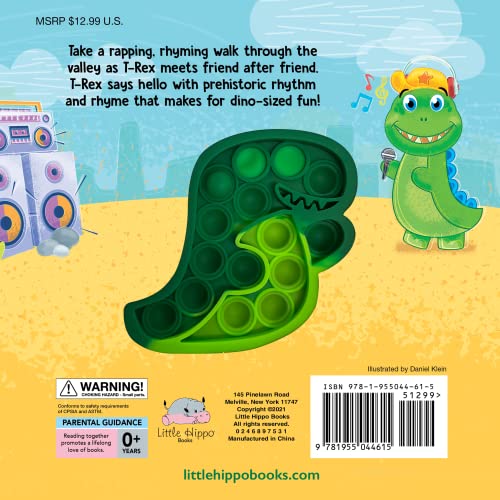 POPasaurus - Children's Touch and Pop Board Book with Fidget Pop Toy