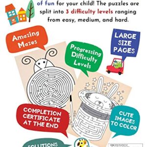 Mazes For Kids Ages 8-12: Maze Activity Book | 8-10, 9-12, 10-12 year olds | Workbook for Children with Games, Puzzles, and Problem-Solving (Maze Learning Activity Book for Kids)