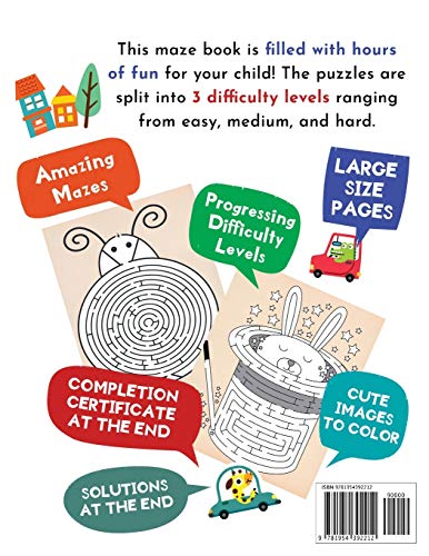 Mazes For Kids Ages 8-12: Maze Activity Book | 8-10, 9-12, 10-12 year olds | Workbook for Children with Games, Puzzles, and Problem-Solving (Maze Learning Activity Book for Kids)