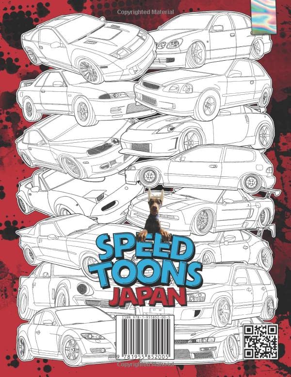 Speed Toons Japan - Coloring Book: The Best JDM, Sports, and Luxury Cars to Color (Speed Toons Dream Car Coloring Books)