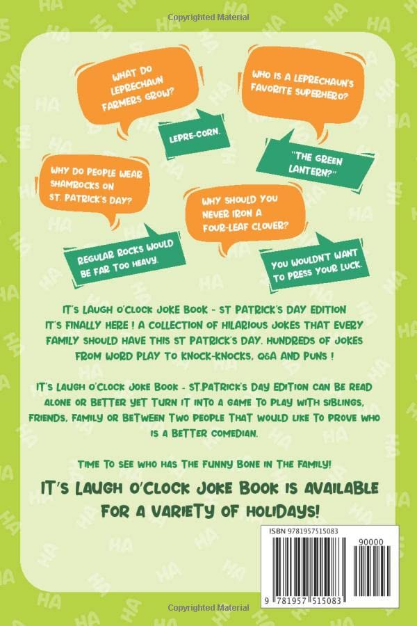 It's Laugh O'Clock Joke Book: St Patrick's Day Edition: A Fun and Interactive Joke Book for Boys and Girls: - Hilarious Gift For Kids and Family (St Patrick Books For Kids)