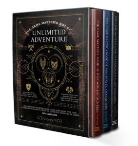 the game master's box of unlimited adventure: thousands of unforgettable maps, tables, story hooks, npcs, traps, puzzles and dungeon chambers to ... adventures on demand (the game master series)