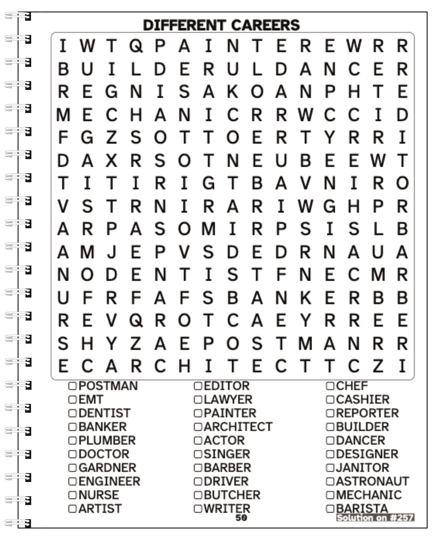 Word Search Puzzles for Adults-Large Print:250 Puzzles by categories:7,500 unique words:Spiral Bound