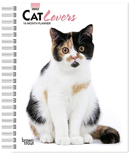 Cat Lovers | 2023 6 x 7.75 Inch Spiral-Bound Wire-O Weekly Engagement Planner Calendar | New Full-Color Image Every Week | BrownTrout | Animals Domestic Kittens Feline