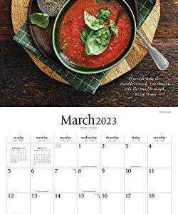 Mindful Eating | 2023 12 x 24 Inch Monthly Square Wall Calendar | Brush Dance | Images Photography Kitchen Food