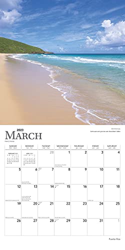 Puerto Rico | 2023 12 x 24 Inch Monthly Square Wall Calendar | BrownTrout | Travel Scenic Caribbean