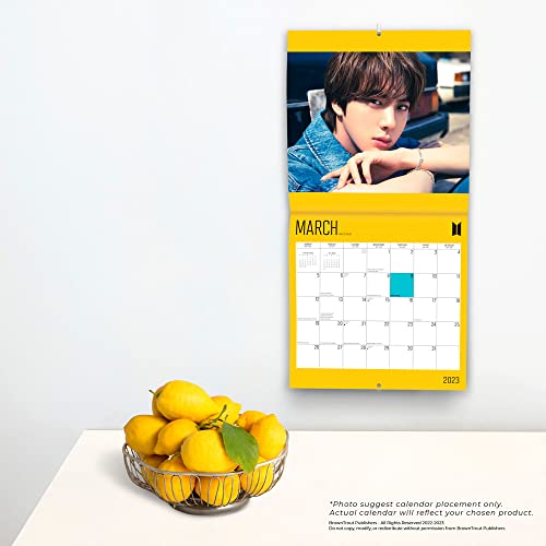 BTS OFFICIAL | 2023 12 x 24 Inch Monthly Square Wall Calendar | BrownTrout | K-Pop Bangtan Boys Music