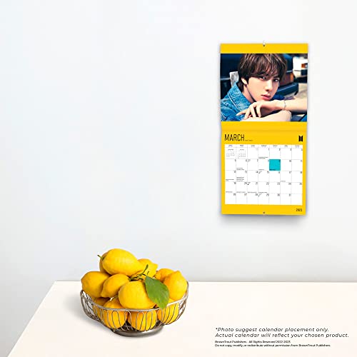 BTS OFFICIAL | 2023 7 x 14 Inch Monthly Mini Wall Calendar | BrownTrout | K-Pop Bangtan Boys Music