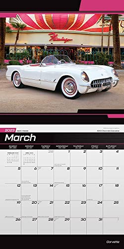 Corvette OFFICIAL | 2023 12 x 24 Inch Monthly Square Wall Calendar | BrownTrout | Chevrolet Motor Muscle Car