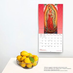 La Virgen de Guadalupe | 2023 12 x 24 Inch Monthly Square Wall Calendar | Foil Stamped Cover | English/Spanish Bilingual | BrownTrout | Virgin Mexico City